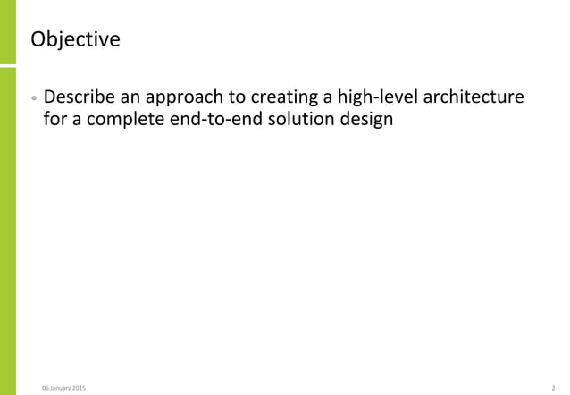 Solution Architecture – Approach to Rapidly Scoping The Initial Solution Options | PPT