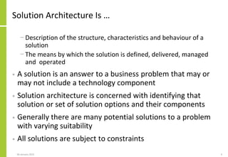Solution Architecture – Approach to Rapidly Scoping The Initial ...