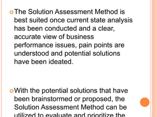 Solution Assessment Method Guide & Template by Expert Toolkit | PPT