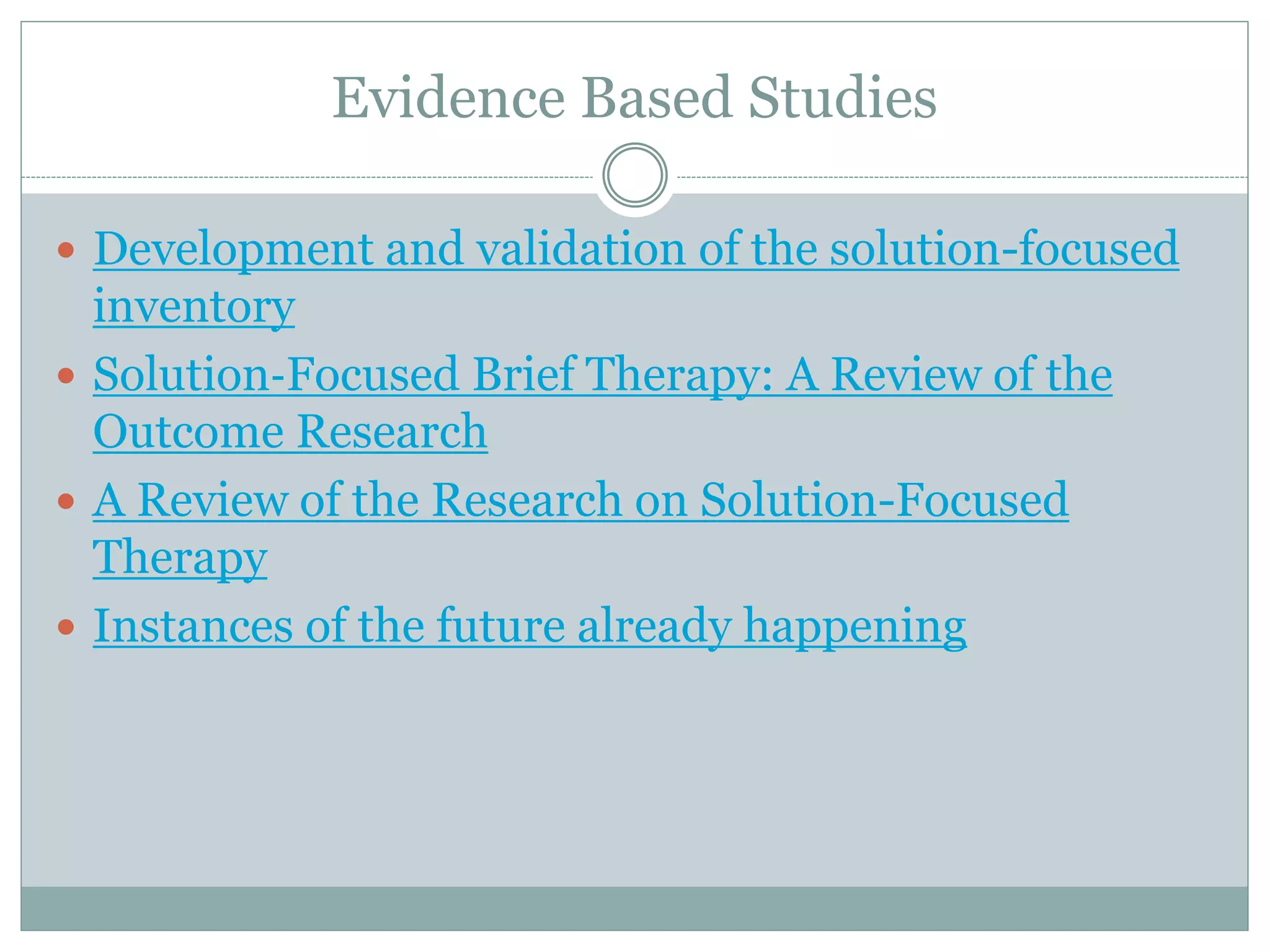 Solution based therapy pp | PPTX