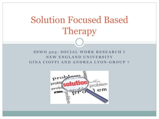 Solution based therapy pp | PPTX