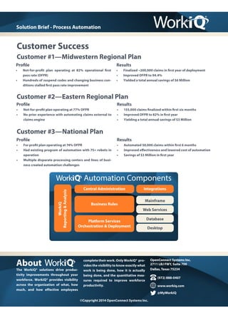 WorkiQ Automation Solution Brief : Auto-Adjudication for Insurance ...