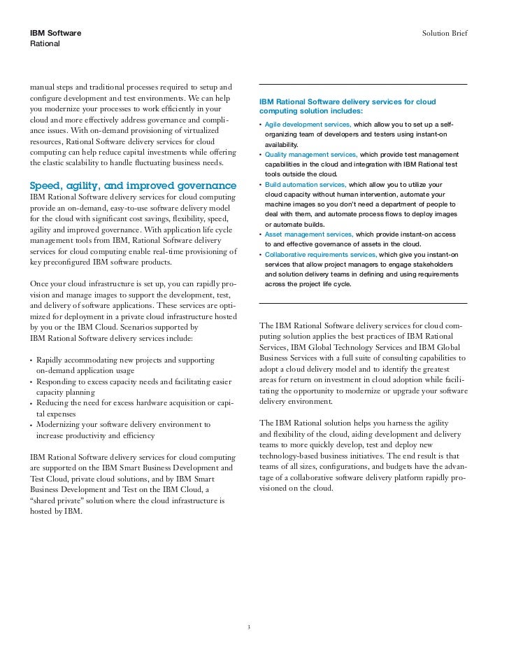 Solution brief ibm rational software delivery services for cloud computing