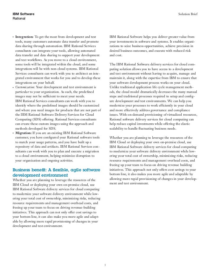 Solution brief ibm rational software delivery services for cloud computing
