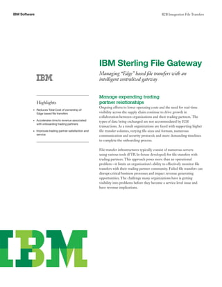 IBM Sterling File Gateway | PDF