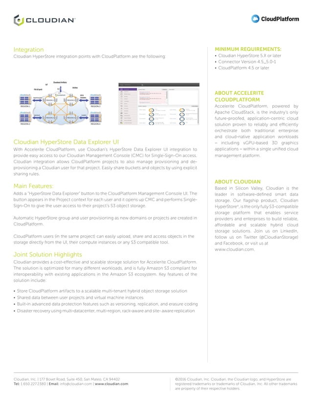 Cloudian Object Storage For Accelerite Cloudplatform Pdf Cloud Computing Internet