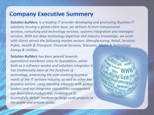 Solution Builders Company Profile | PPT