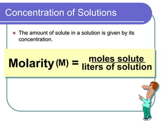 presentation of solution of chemistry ppt | PPT