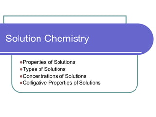 presentation of solution of chemistry ppt | PPT