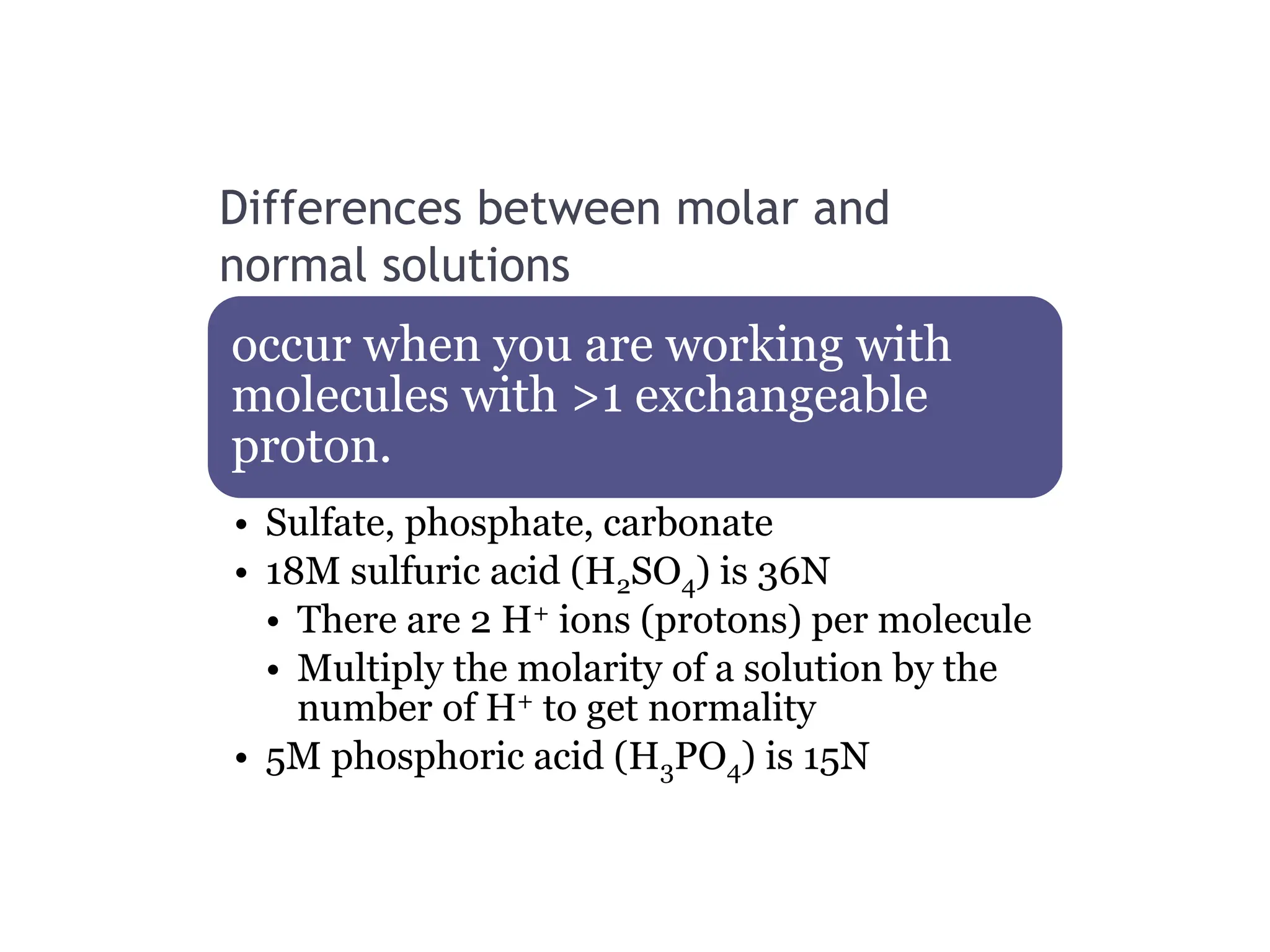 Solution chemistry, Molar and Normal solutions | PPT