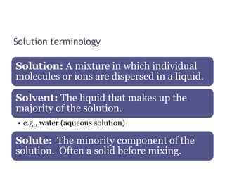 Solution chemistry, Molar and Normal solutions | PPT