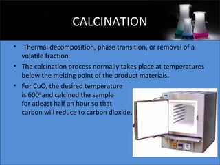 Solution combustion method for syntheis of nano particles | PPT