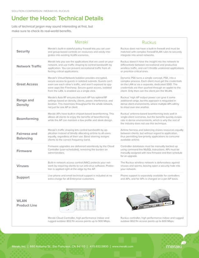 Solution_Comparison_Meraki_vs._Ruckus.pdf | Cloud Computing | Internet