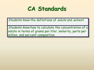 Solution concentration | PPSX