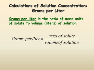 Solution concentration | PPSX