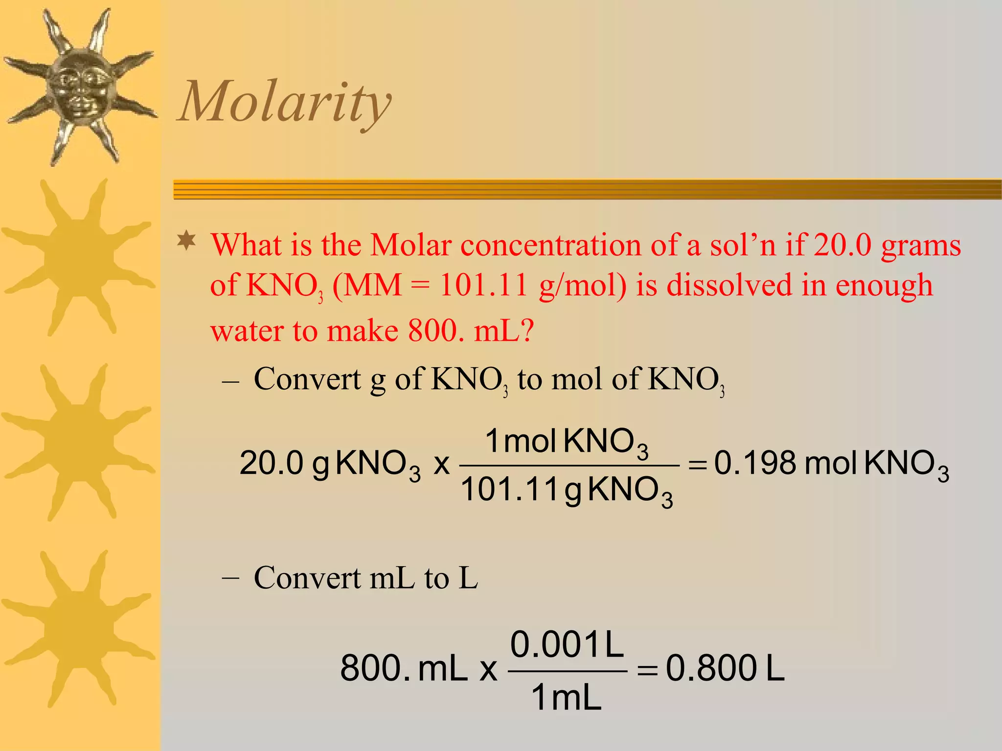 Solution concentration | PPT