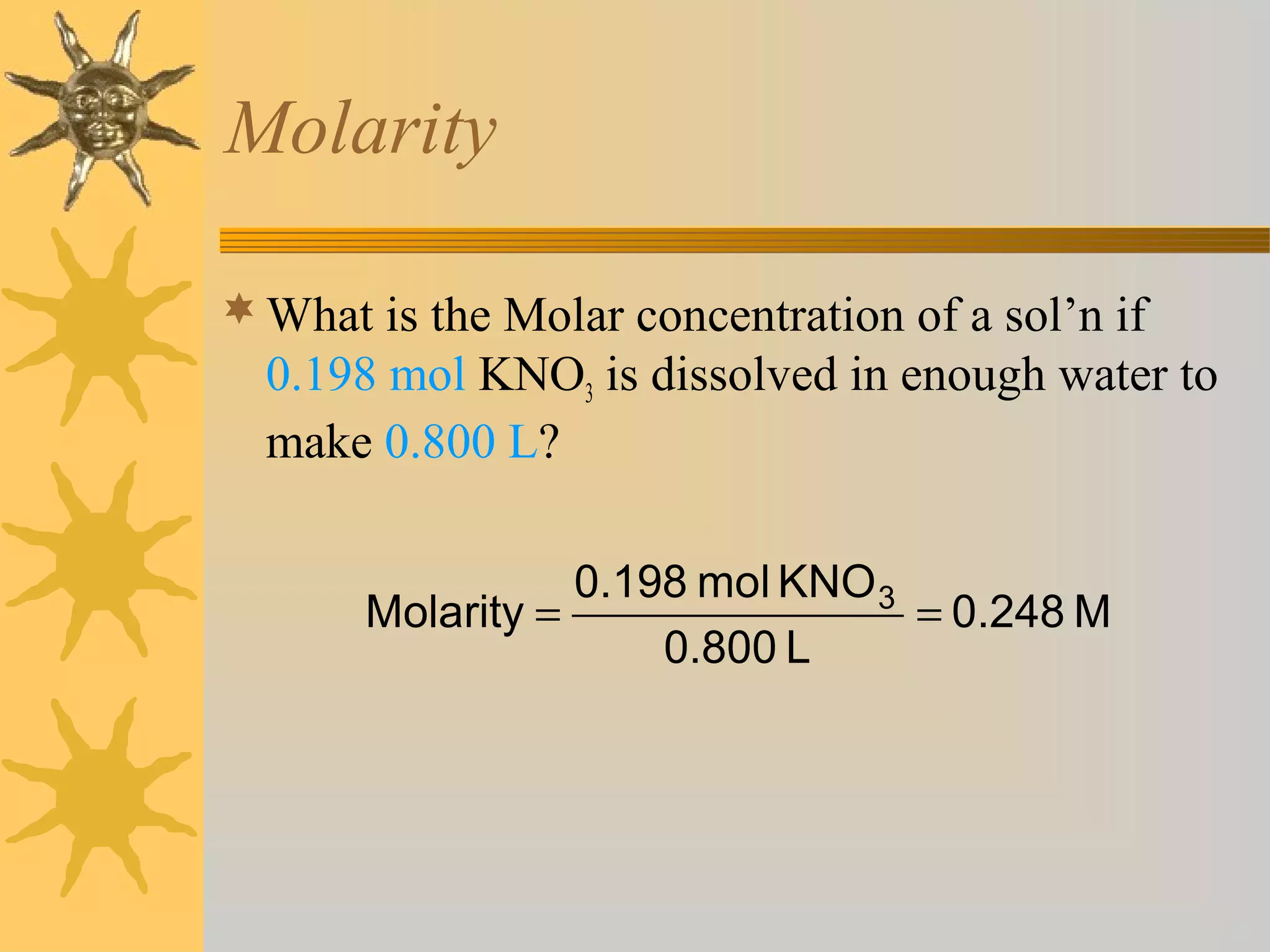 Solution concentration | PPT