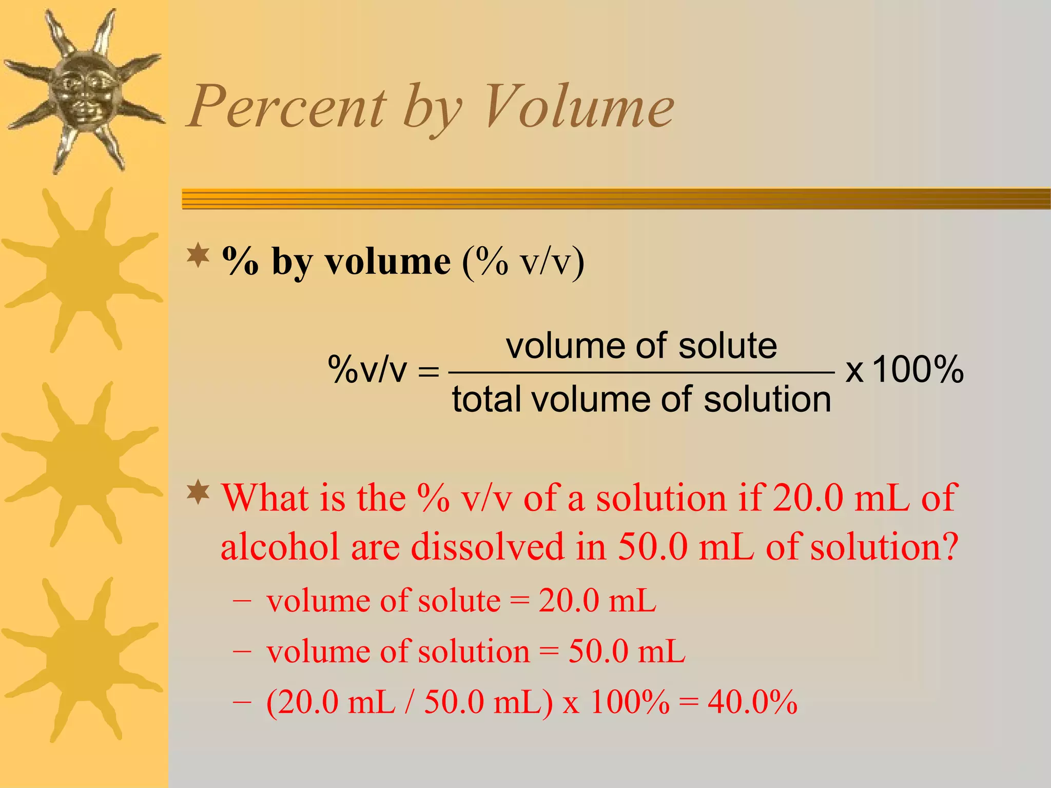 Solution concentration | PPT | Chemistry | Science