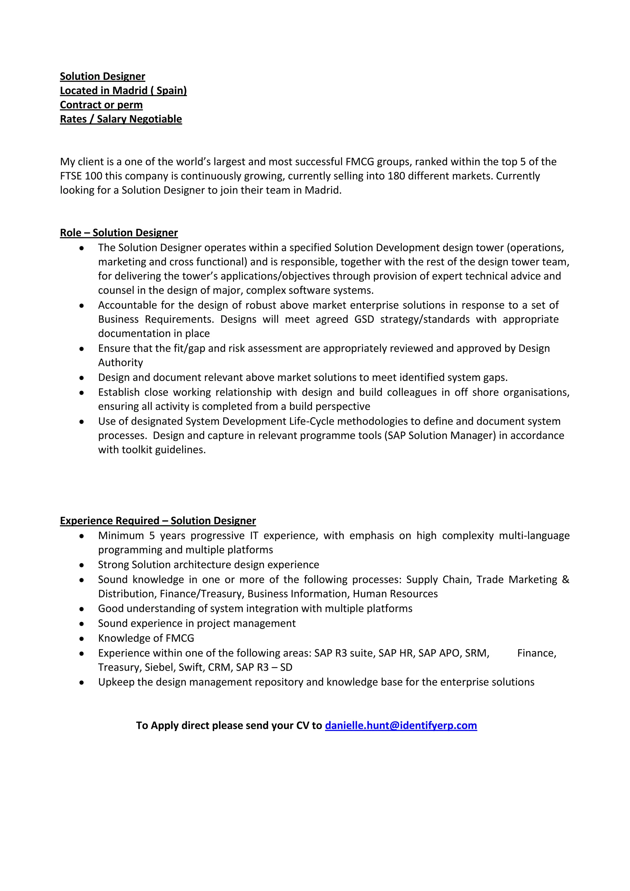 Solution Designer | DOCX