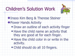 Solution Focused Approach Dd Site[1] | PPT