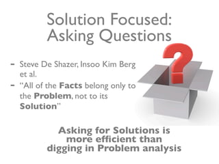 Solution Focused Approach To Agile Coaching | PPT