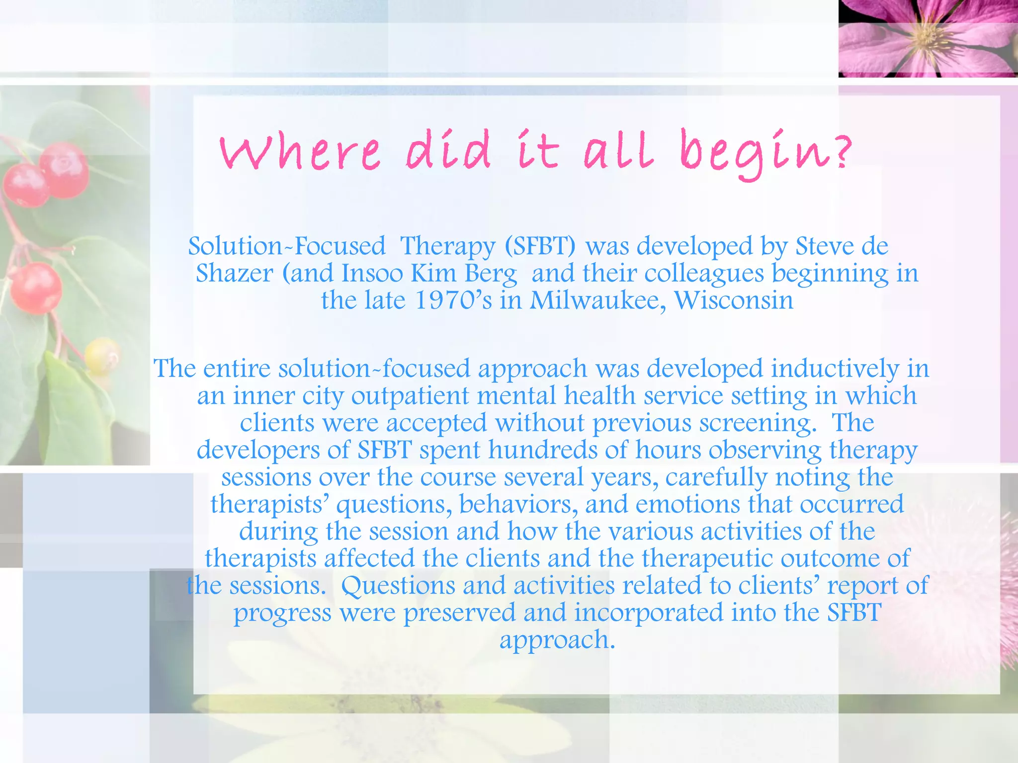 Solution focused counseling for individual sessions | PPT