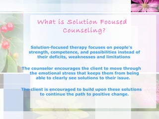 Solution focused counseling for individual sessions | PPT