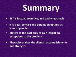Solution focused therapy | PDF