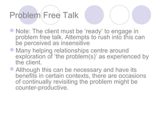 Solution focussed approaches to helping | PPT