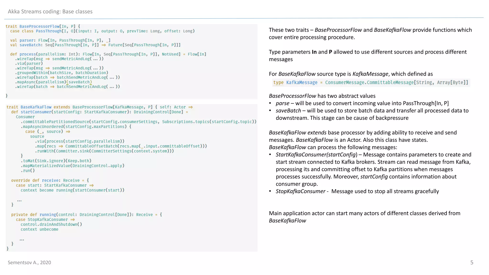 Solution for events logging with akka streams and kafka | PPT