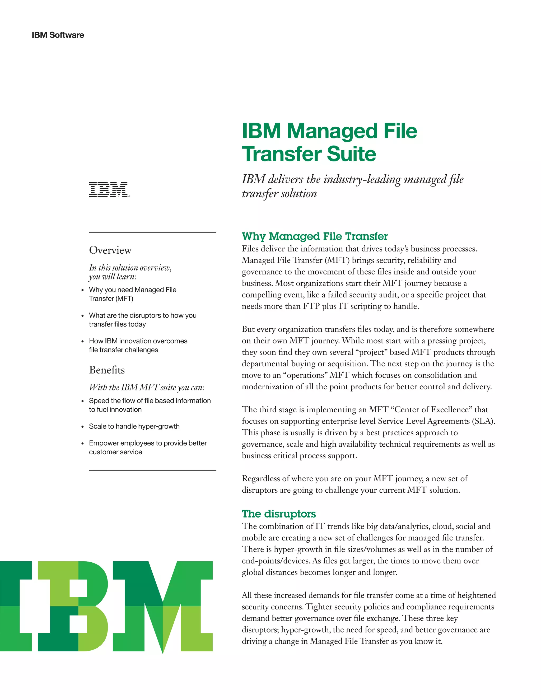 IBM Managed File Transfer Suite | PDF