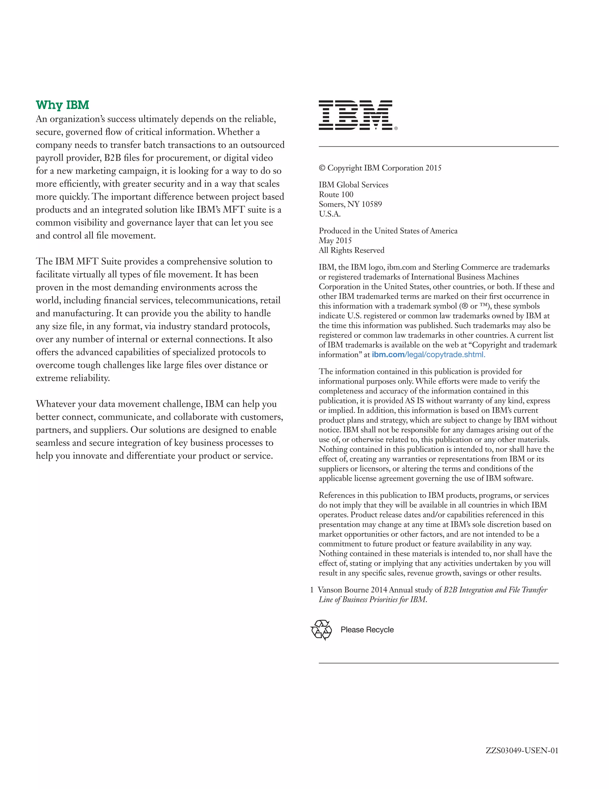 IBM Managed File Transfer Suite | PDF