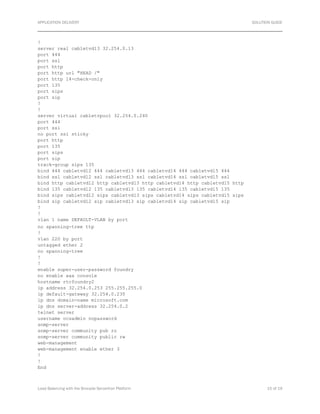Solution guide -load balancing with the brocade server iron platform ...