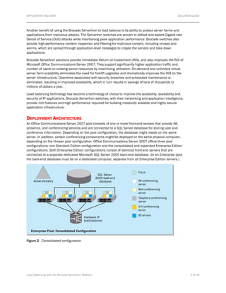 Solution guide -load balancing with the brocade server iron platform --microsoft-brocade-load ...
