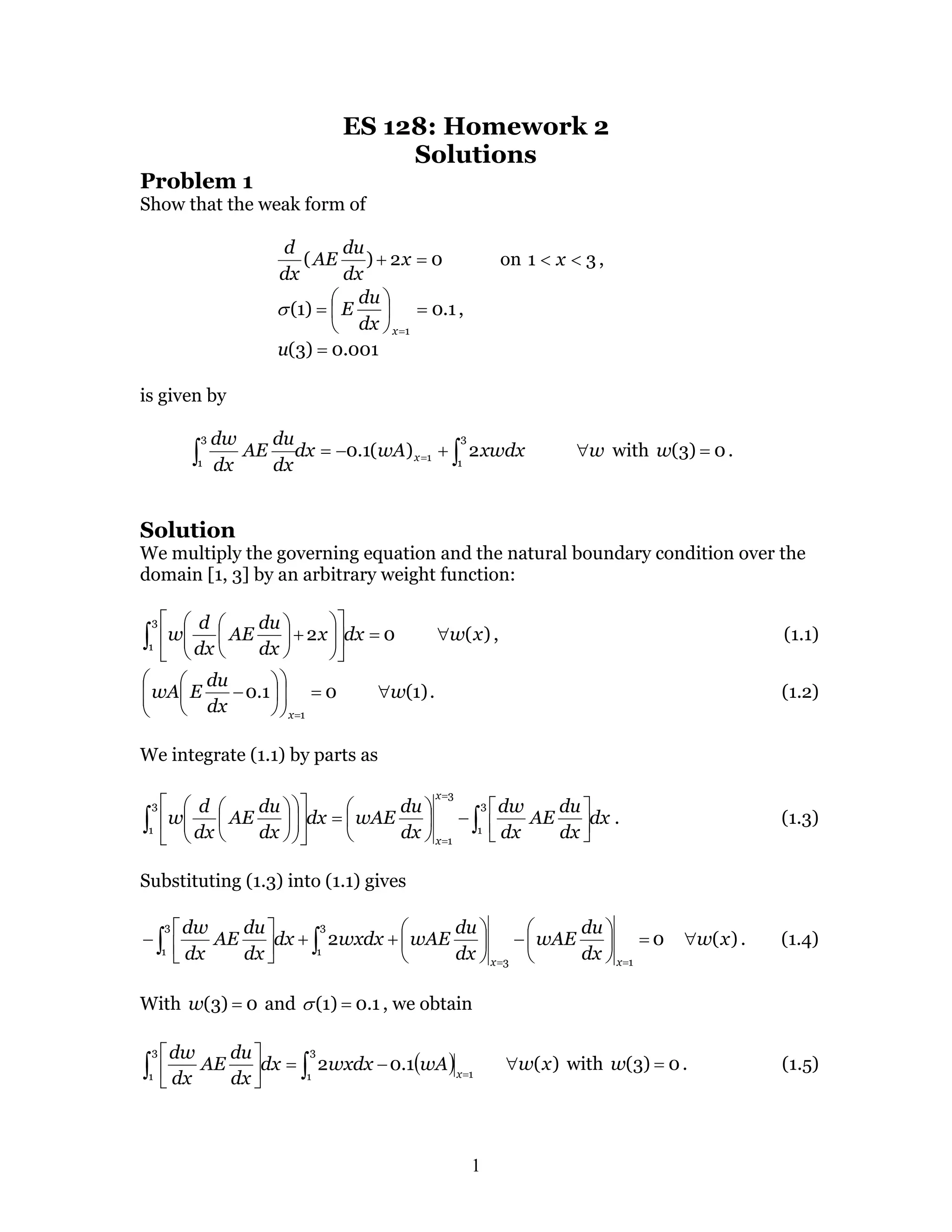 Solution homework2 | PDF