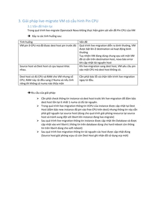 Solution Live-migrate vm in Openstack with Cpu Pinning configuratin | PDF