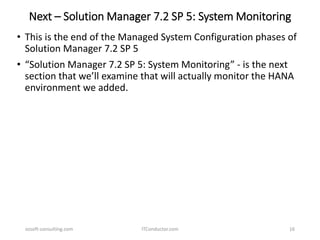 Solution Manager 7.2 SAP Monitoring - Part 3 - Managed System Configuration | PDF