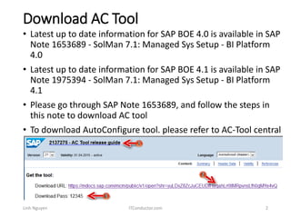 Solution Manager Technical Monitoring - BOBJ (Part 2 of 3 - Auto-Configure) | PDF