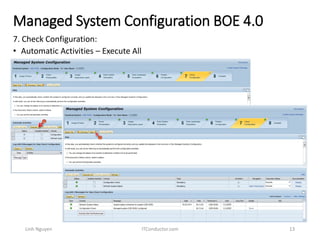 Solution Manager Technical Monitoring - SAP BOBJ BI 4.0 (Part 3 of 3 - Managed System ...