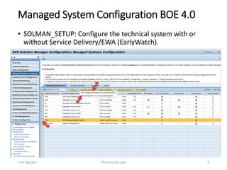 Solution Manager Technical Monitoring - SAP BOBJ BI 4.0 (Part 3 of 3 - Managed System ...