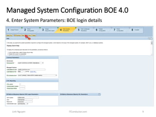 Solution Manager Technical Monitoring - SAP BOBJ BI 4.0 (Part 3 of 3 - Managed System ...