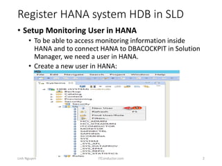 SAP Solution Manager - Netweaver on HANA Monitoring Setup Part 1 of 3 (Preparation) | PPTX