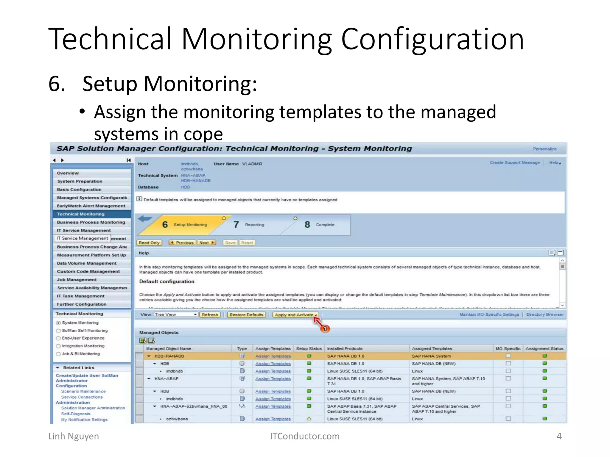 Solution Manager - SAP NW BW on HANA Setup Part 3 of 3 (Technical Monitoring Configuration) | PPTX