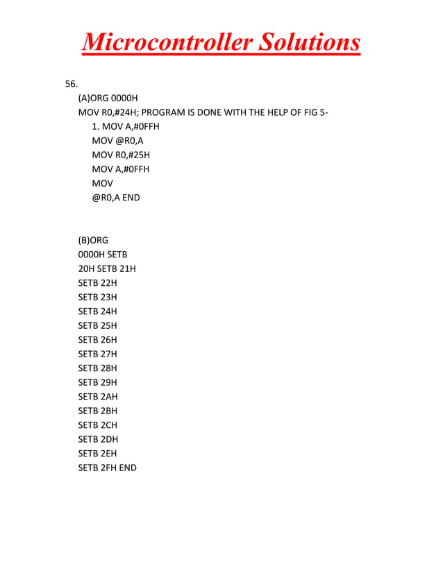 Solution manual 8051 microcontroller by mazidi | PDF