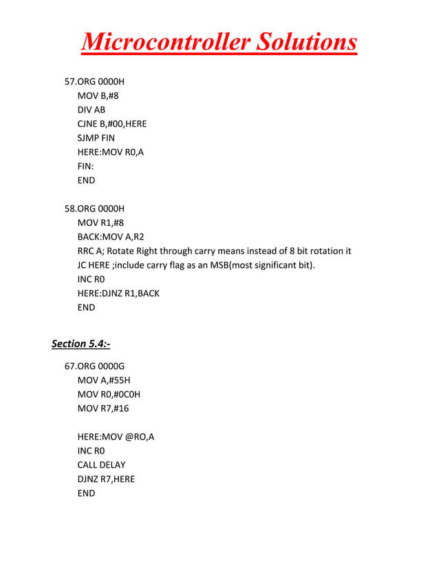 Solution manual 8051 microcontroller by mazidi | PDF