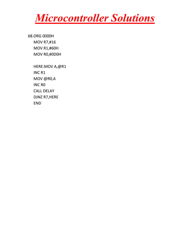 Solution manual 8051 microcontroller by mazidi | PDF