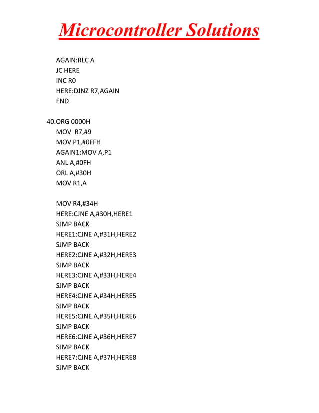 Solution manual 8051 microcontroller by mazidi | PDF
