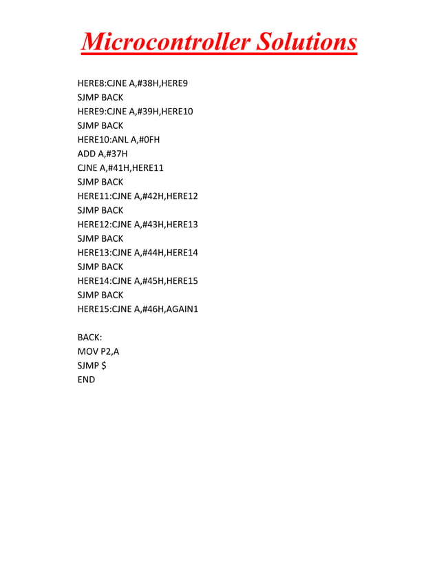 Solution manual 8051 microcontroller by mazidi | PDF