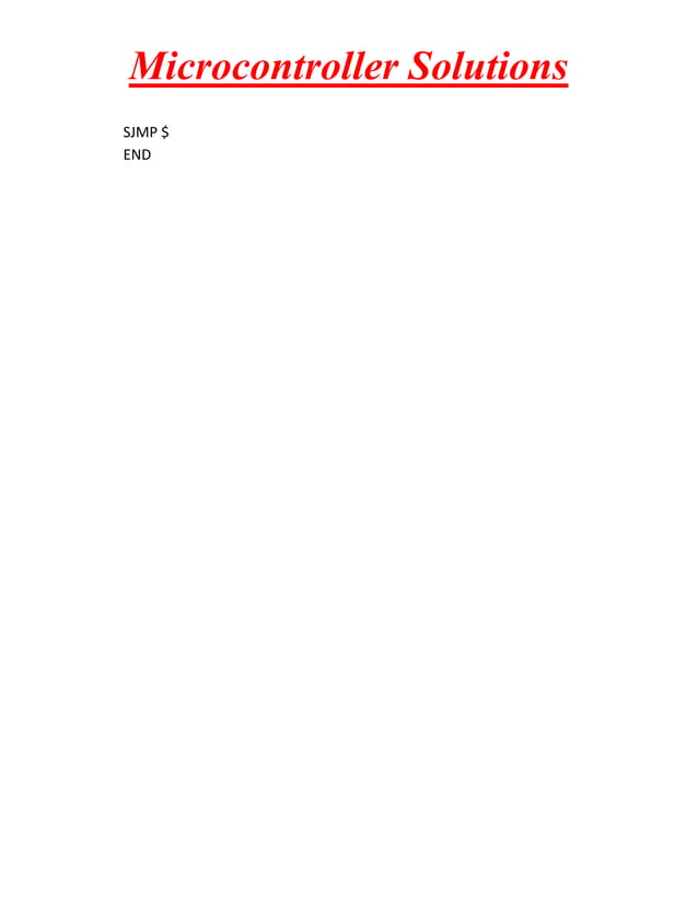 Solution manual 8051 microcontroller by mazidi | PDF