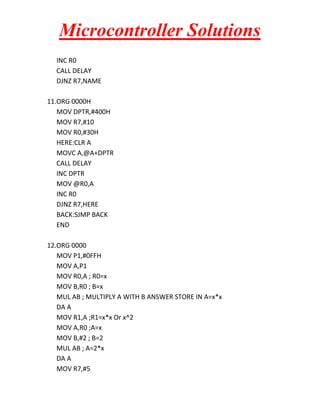 Solutionmanual8051microcontrollerbymazidi | PDF